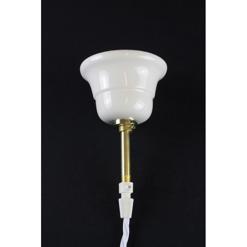 Vintage rustic style pendant lamp holder with braided cable