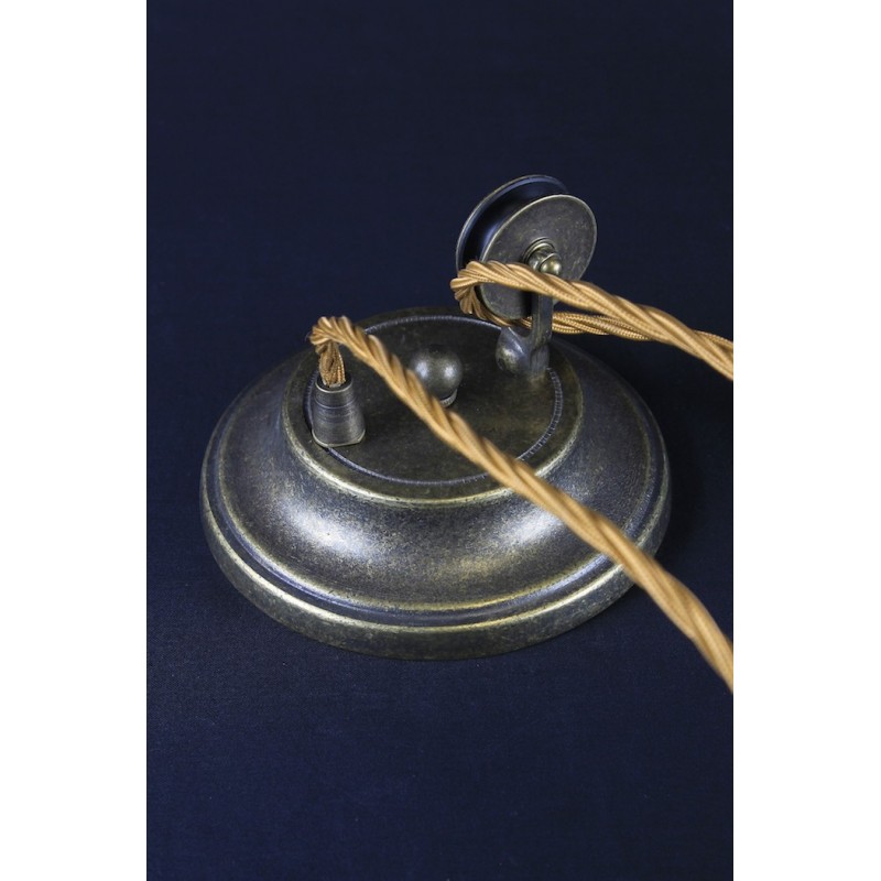 Sliding counterweight for chandelier with brass pulley