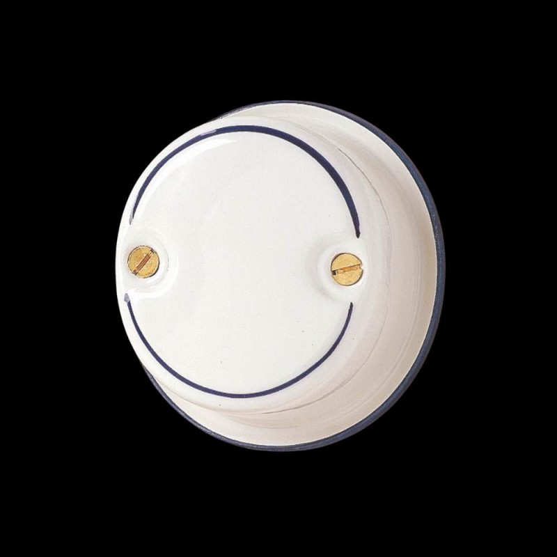 Hand-painted ceramic junction box