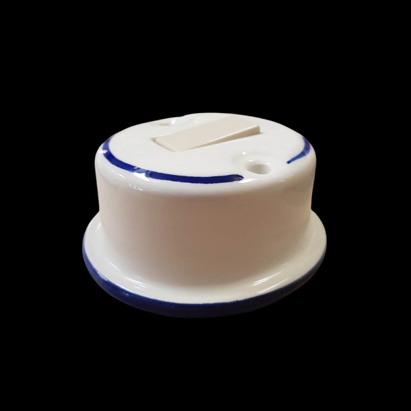 Hand painted ceramic push button switch