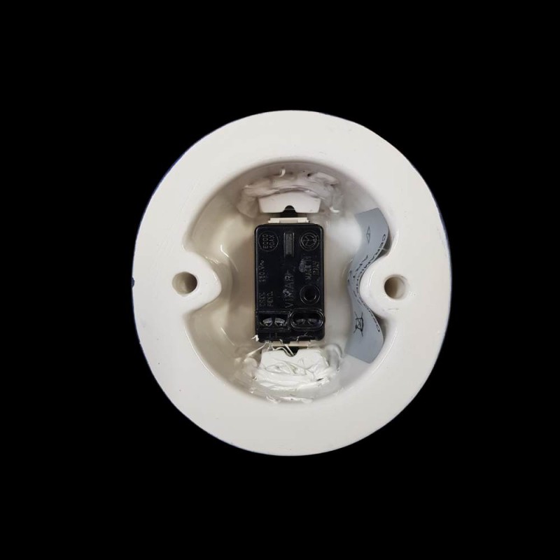 Hand painted ceramic push button switch